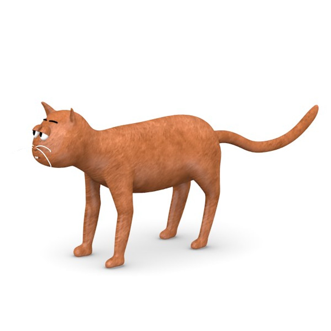 3d Cat Cartoon Model
