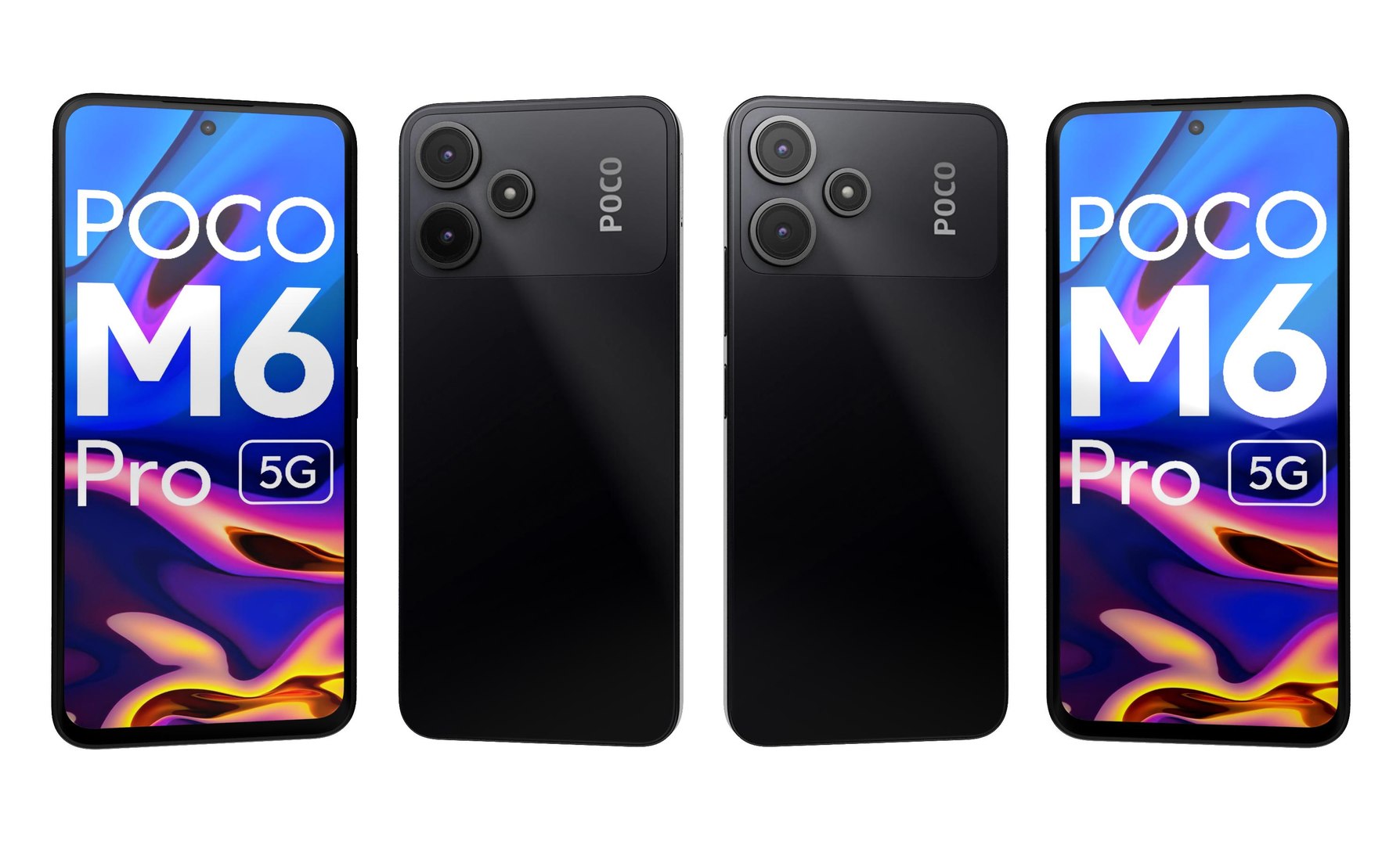 3D Xiaomi Poco M6 Pro Black Model - TurboSquid 2117715
