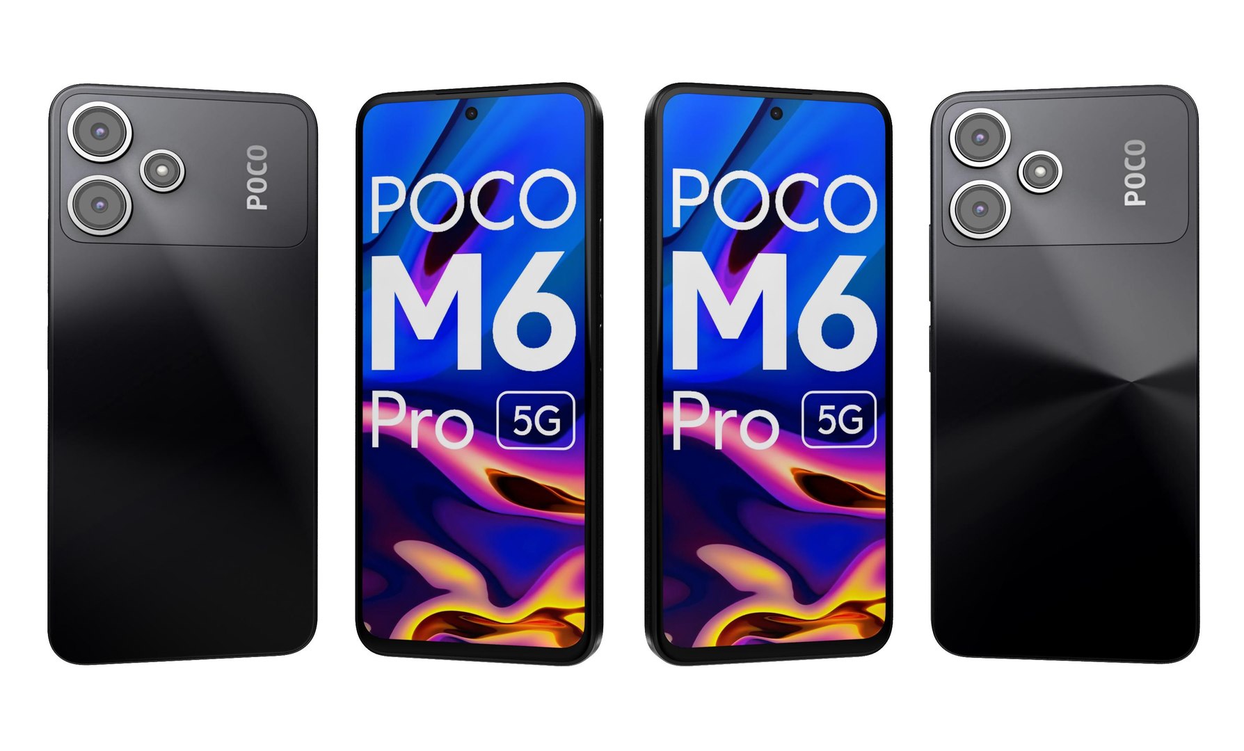 3D Xiaomi Poco M6 Pro Black model - TurboSquid 2117715