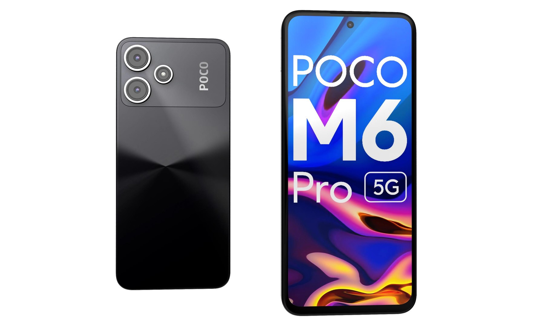 3D Xiaomi Poco M6 Pro Black Model - TurboSquid 2117715