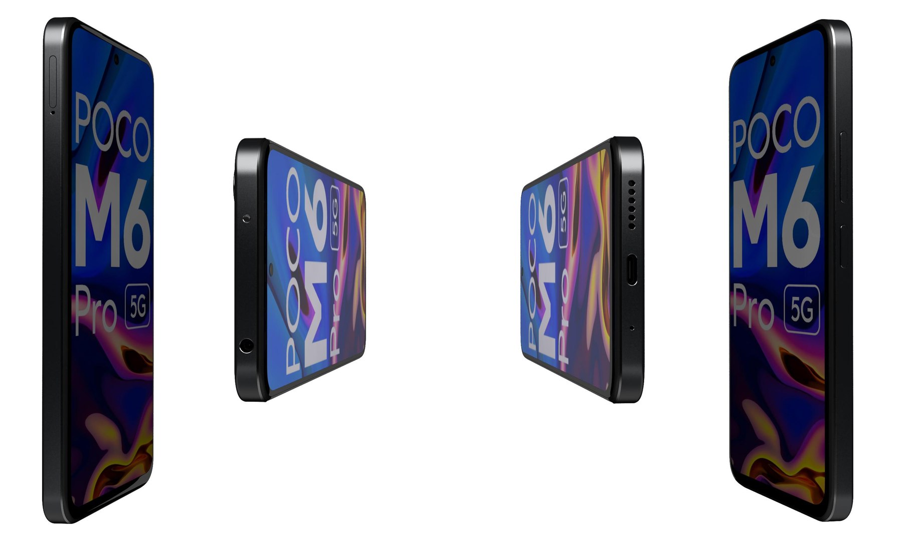 3D Xiaomi Poco M6 Pro Black Model - TurboSquid 2117715