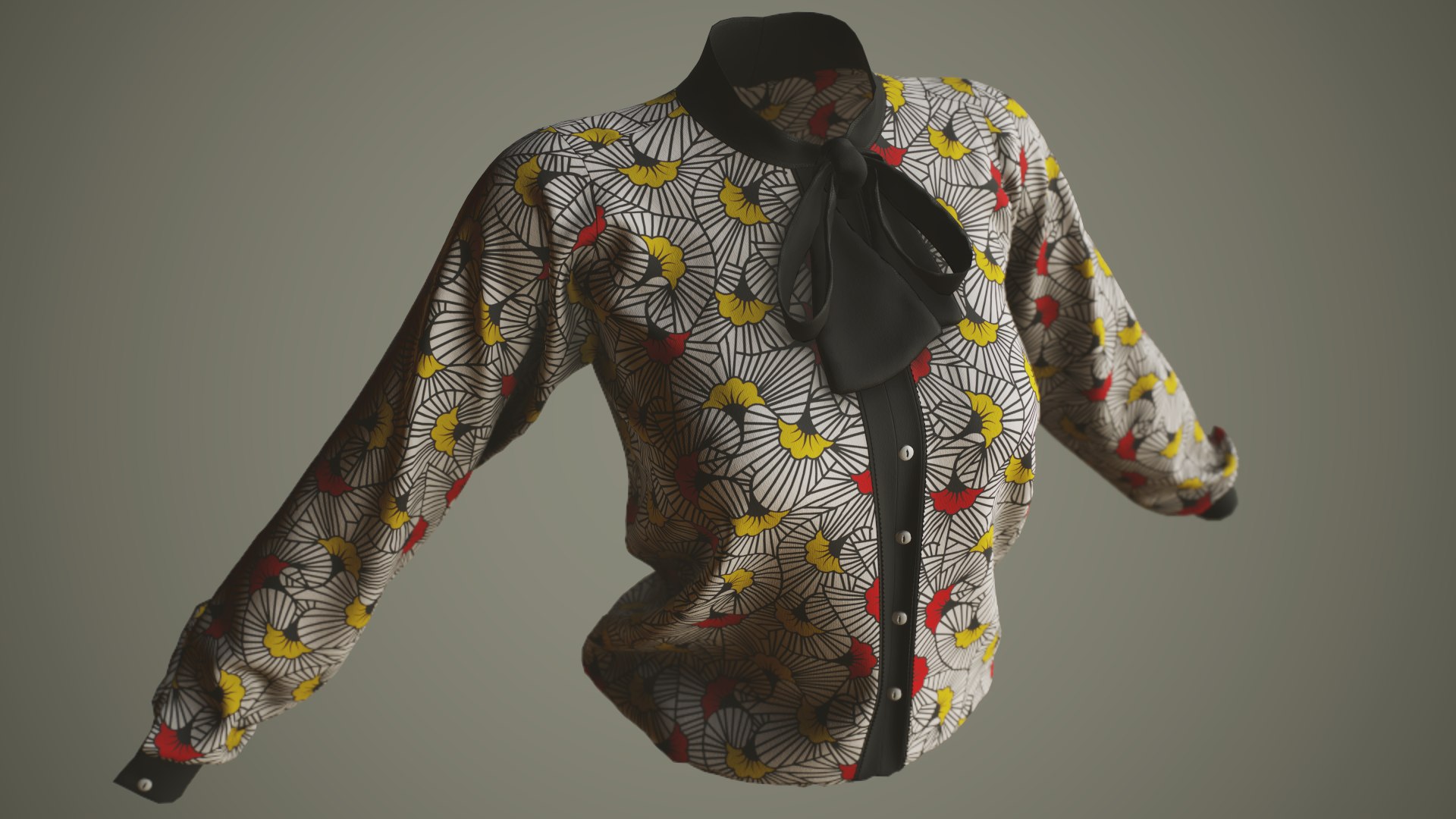 3D Retro Woman Blouse - 3 Variants - TurboSquid 1766092