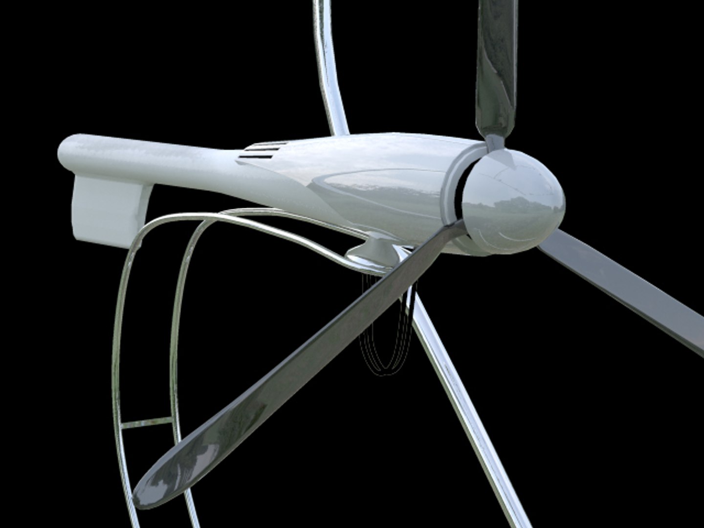 3d Obj Wind Turbine