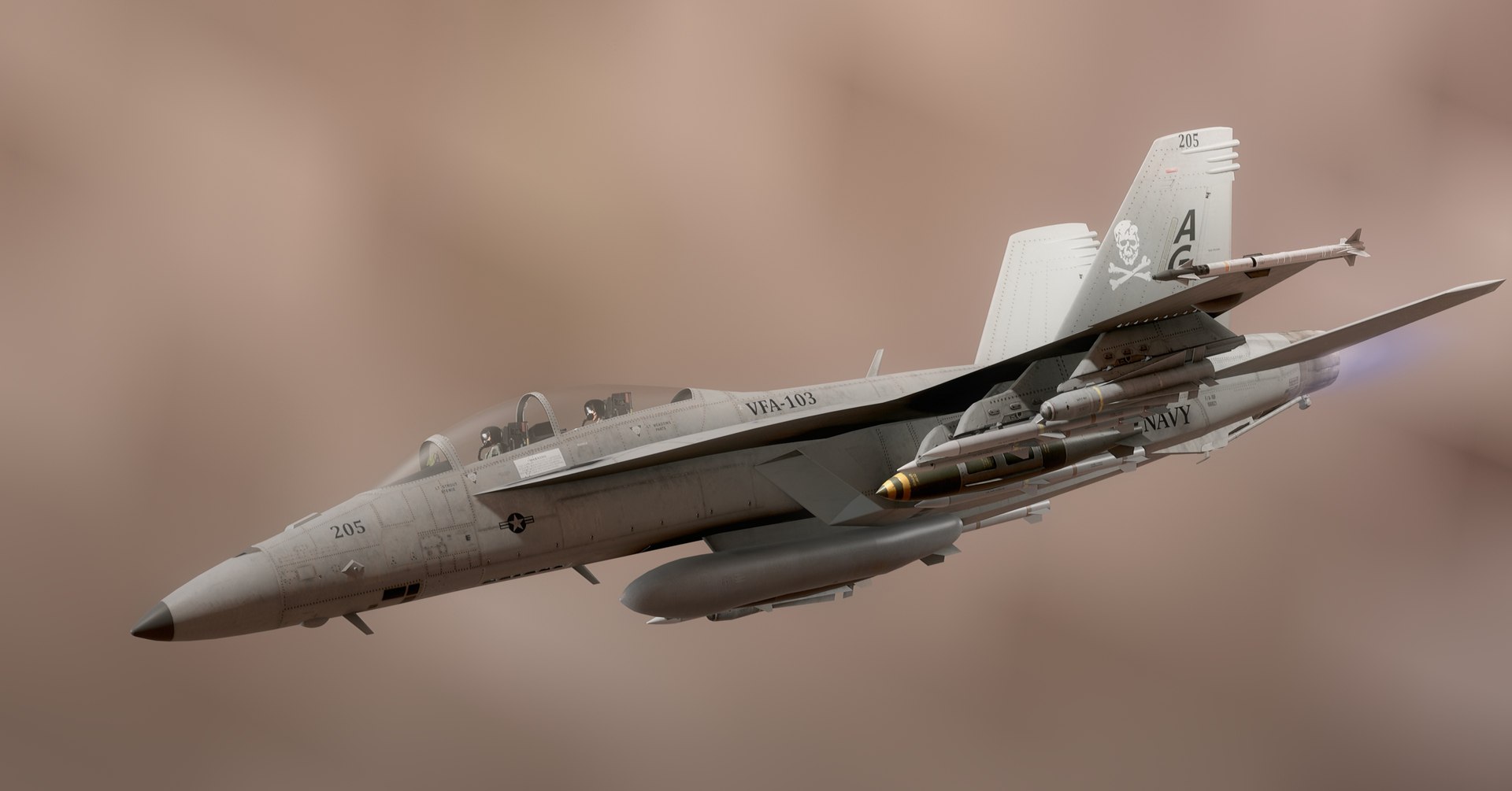 F18F Super Hornet - With Cocpit - Changeable Decal And Text 3D Model ...