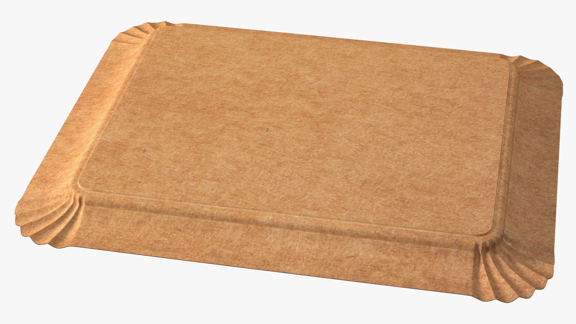 3D Brown Rectangle Paper Plate model - TurboSquid 2083845