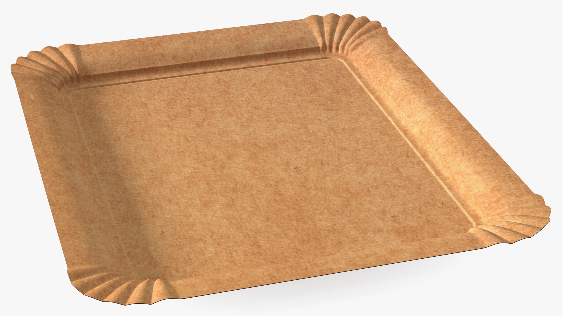 3D Brown Rectangle Paper Plate model - TurboSquid 2083845
