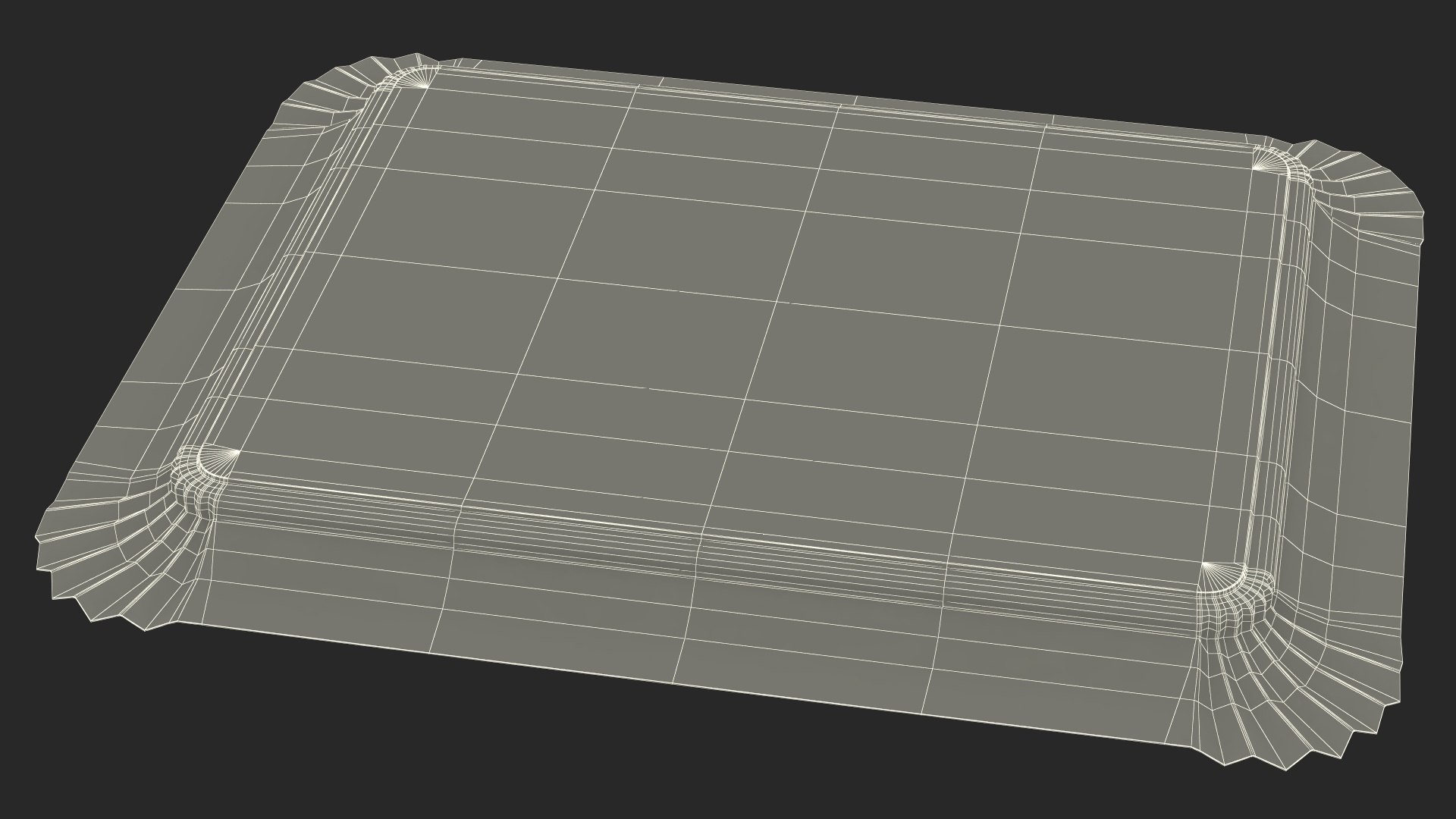 3D Brown Rectangle Paper Plate model - TurboSquid 2083845