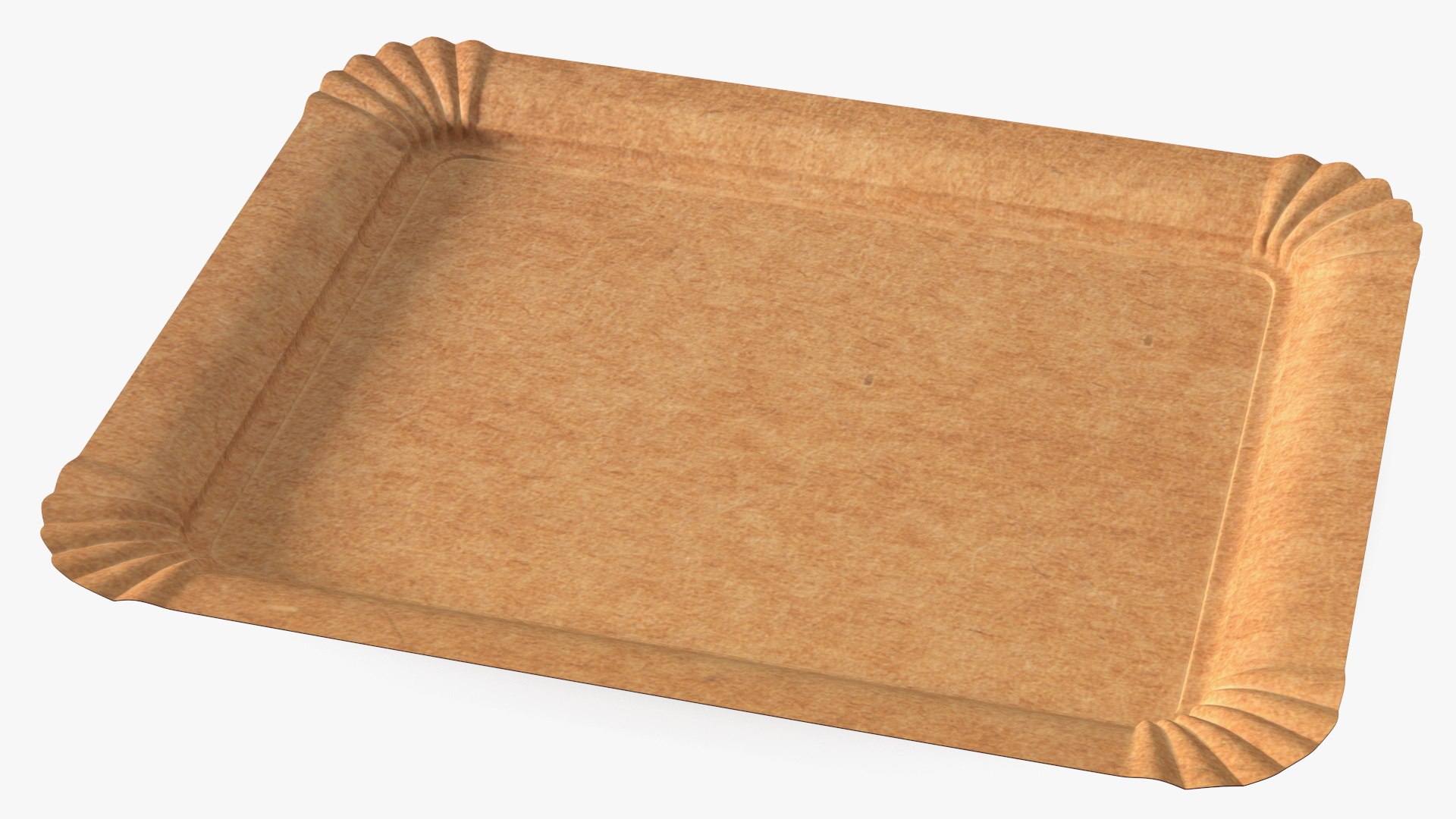 3D Brown Rectangle Paper Plate model - TurboSquid 2083845