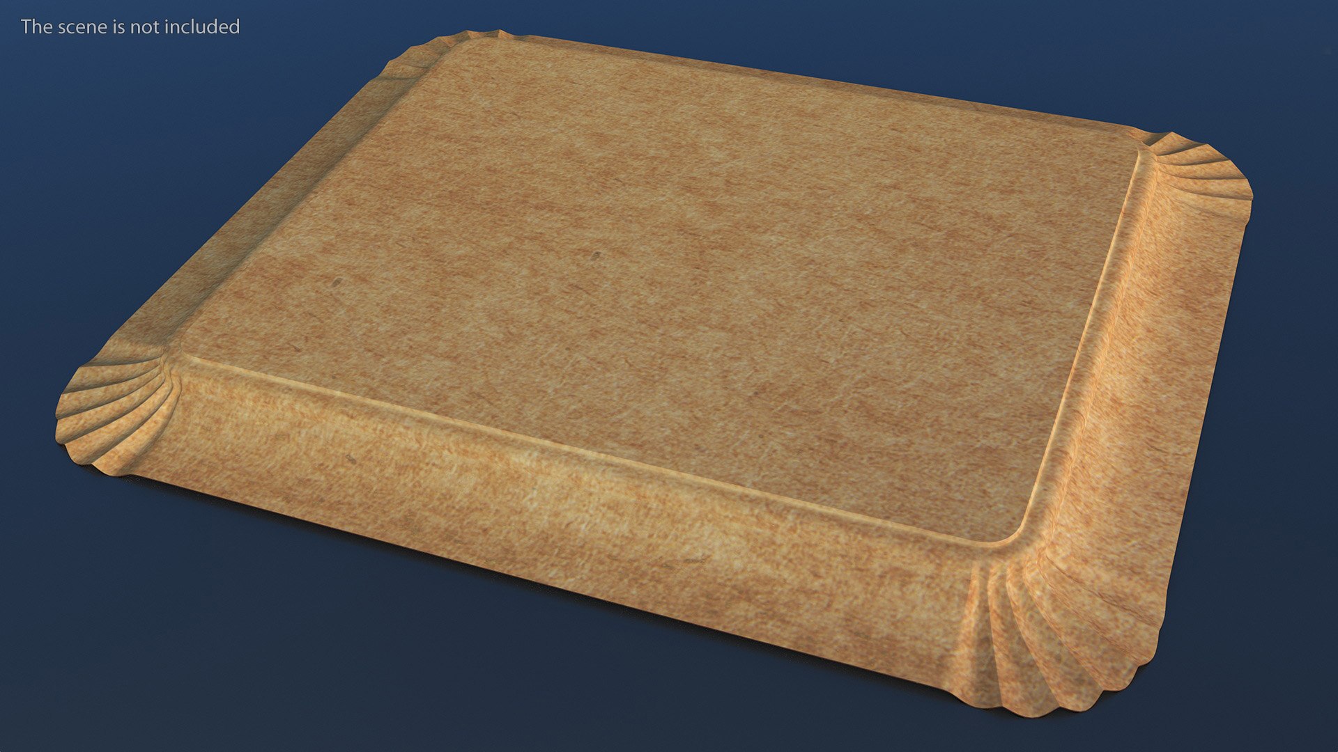 3D Brown Rectangle Paper Plate model - TurboSquid 2083845