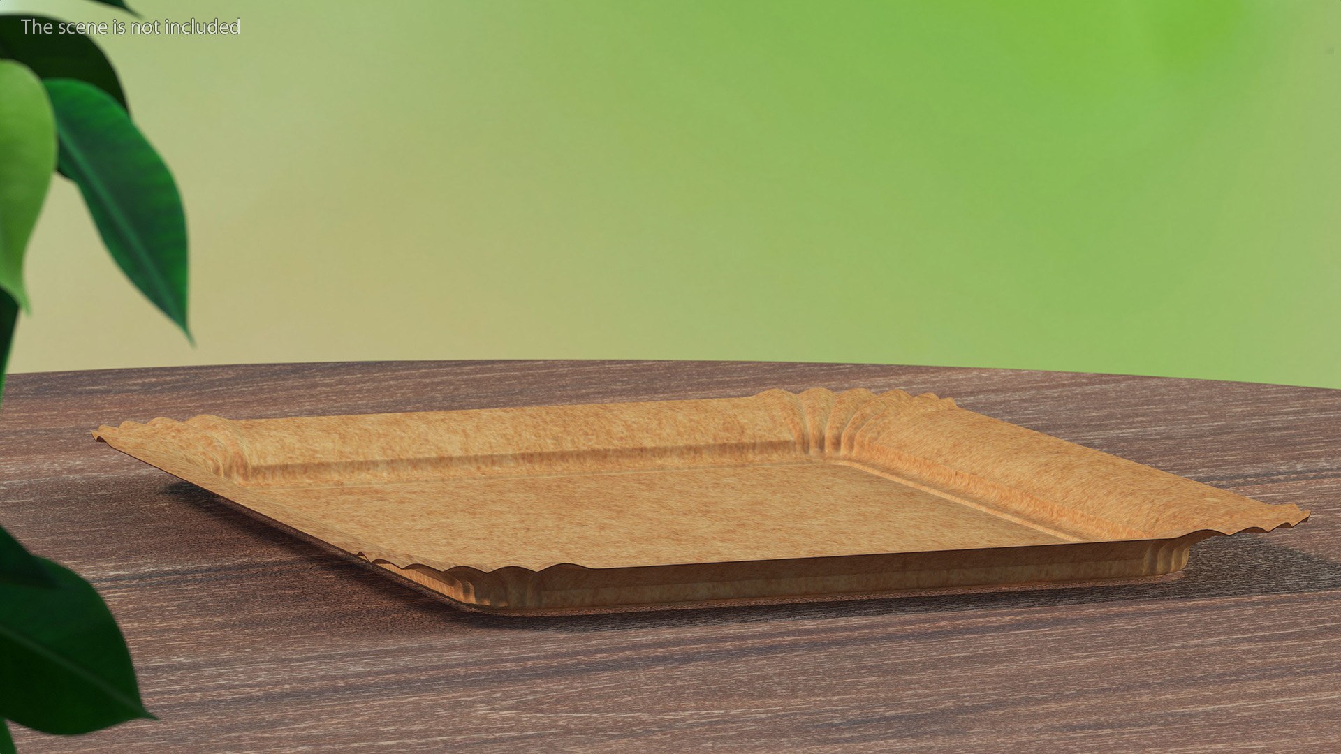 3D Brown Rectangle Paper Plate model - TurboSquid 2083845