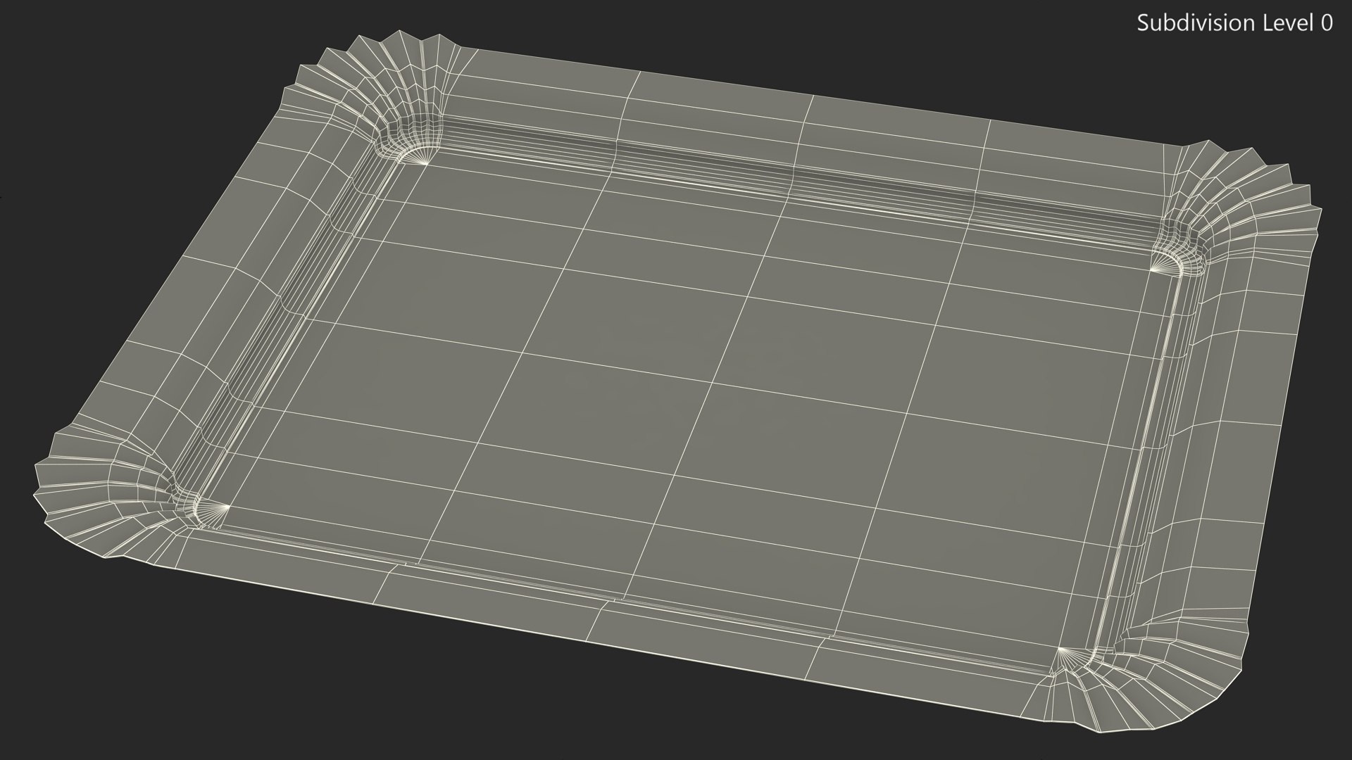 3D Brown Rectangle Paper Plate model - TurboSquid 2083845