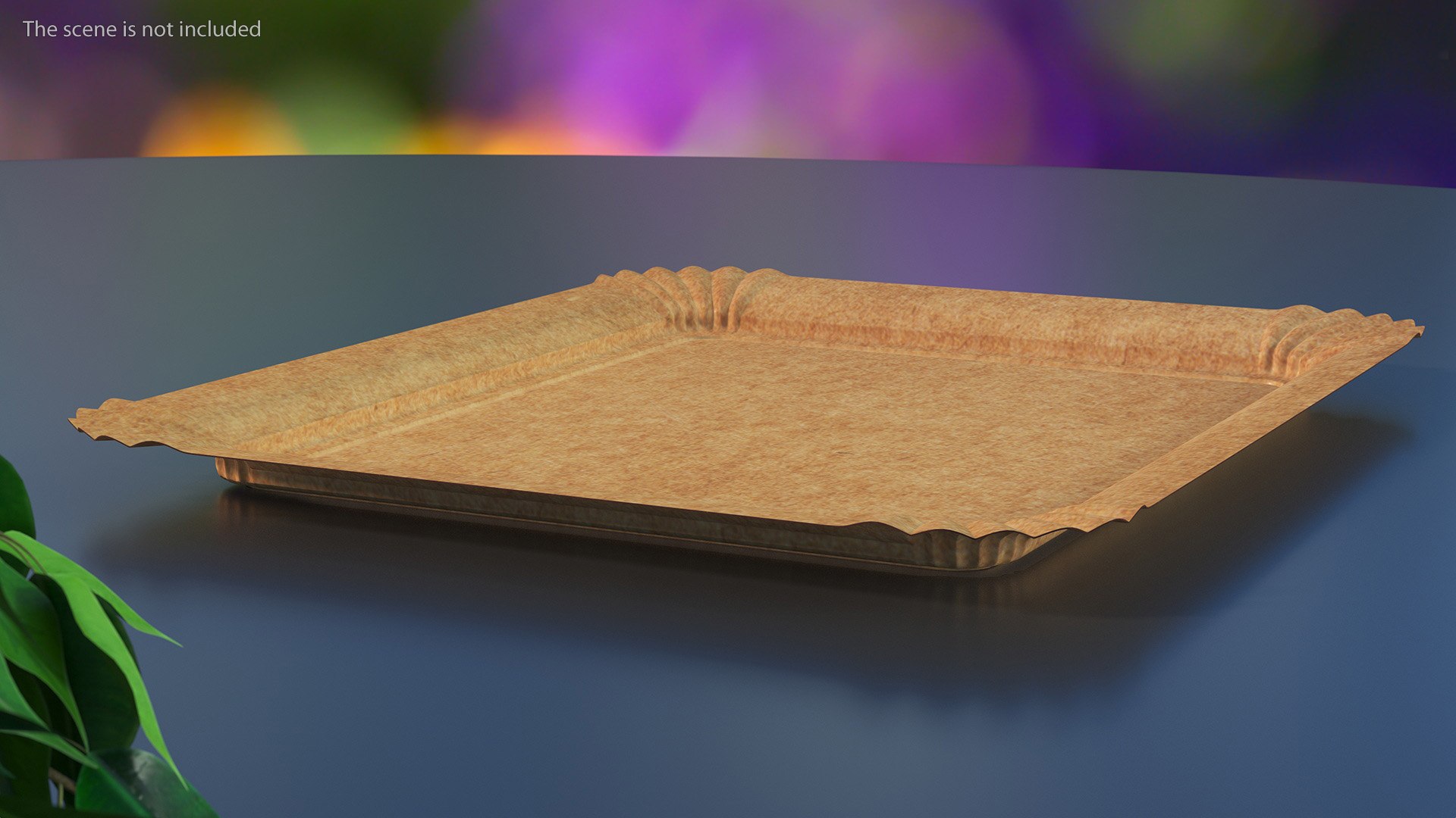 3D Brown Rectangle Paper Plate model - TurboSquid 2083845