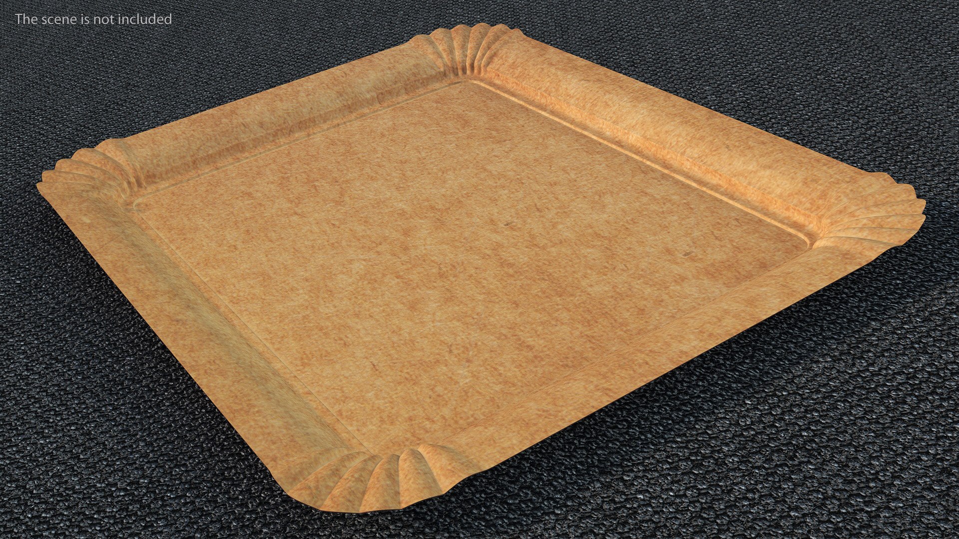 3D Brown Rectangle Paper Plate model - TurboSquid 2083845
