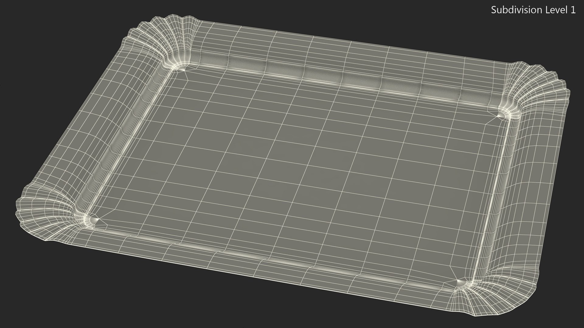 3D Brown Rectangle Paper Plate model - TurboSquid 2083845