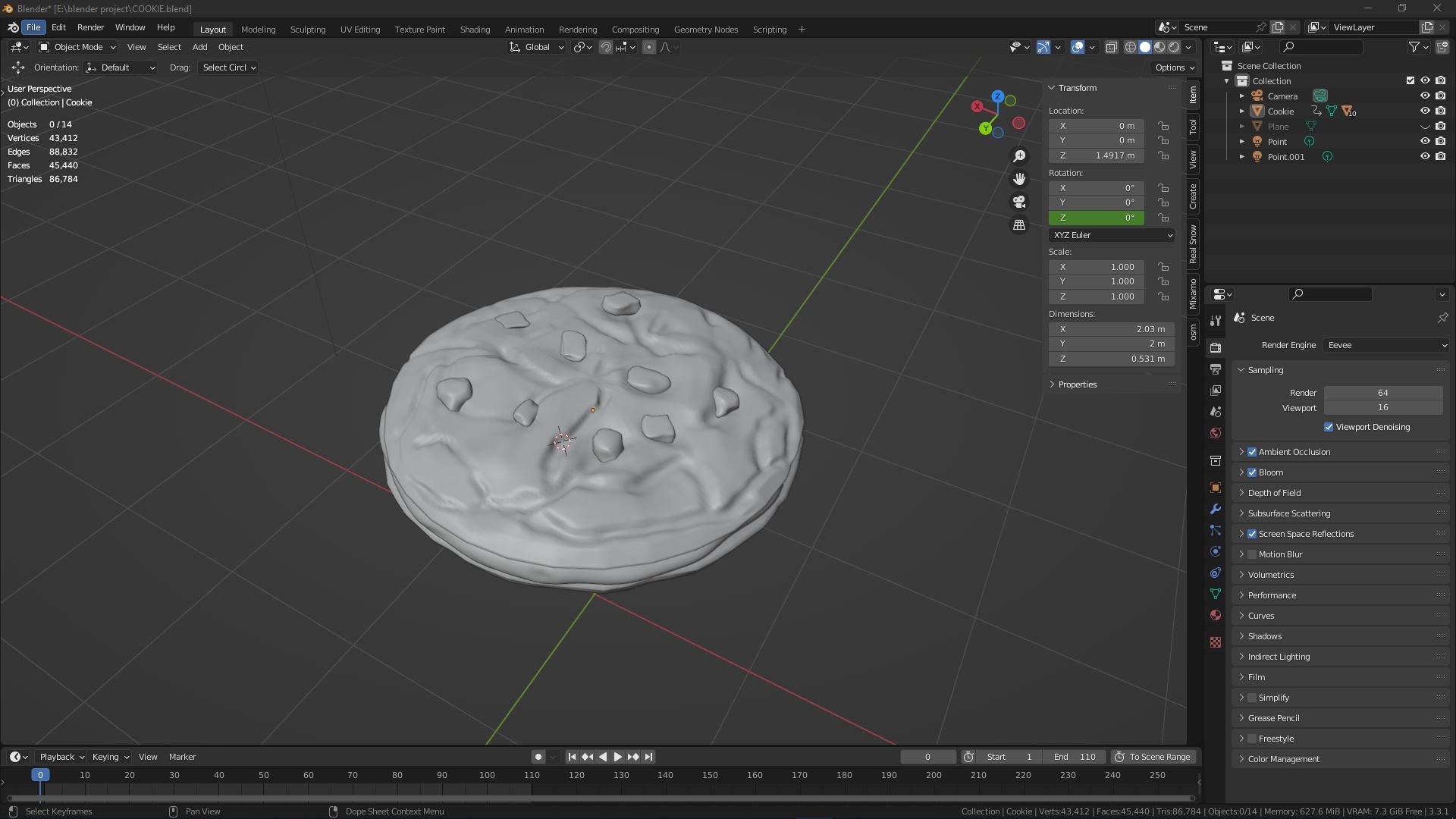 3D Cookie Model - TurboSquid 2002734