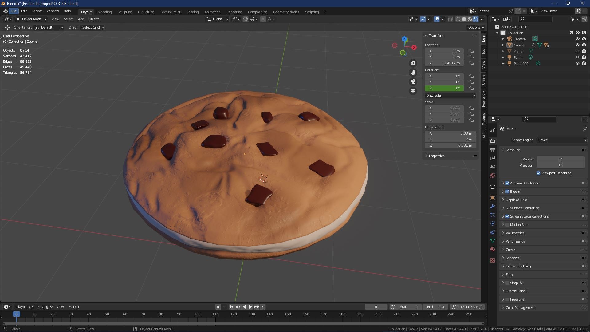 3D Cookie Model - TurboSquid 2002734