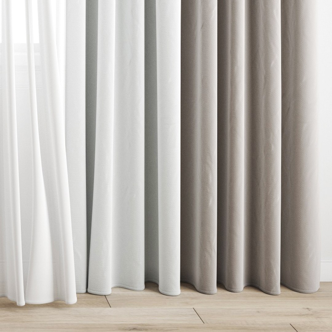 3D Curtain 291 Wind blowing effect 6 3D model - TurboSquid 1864645