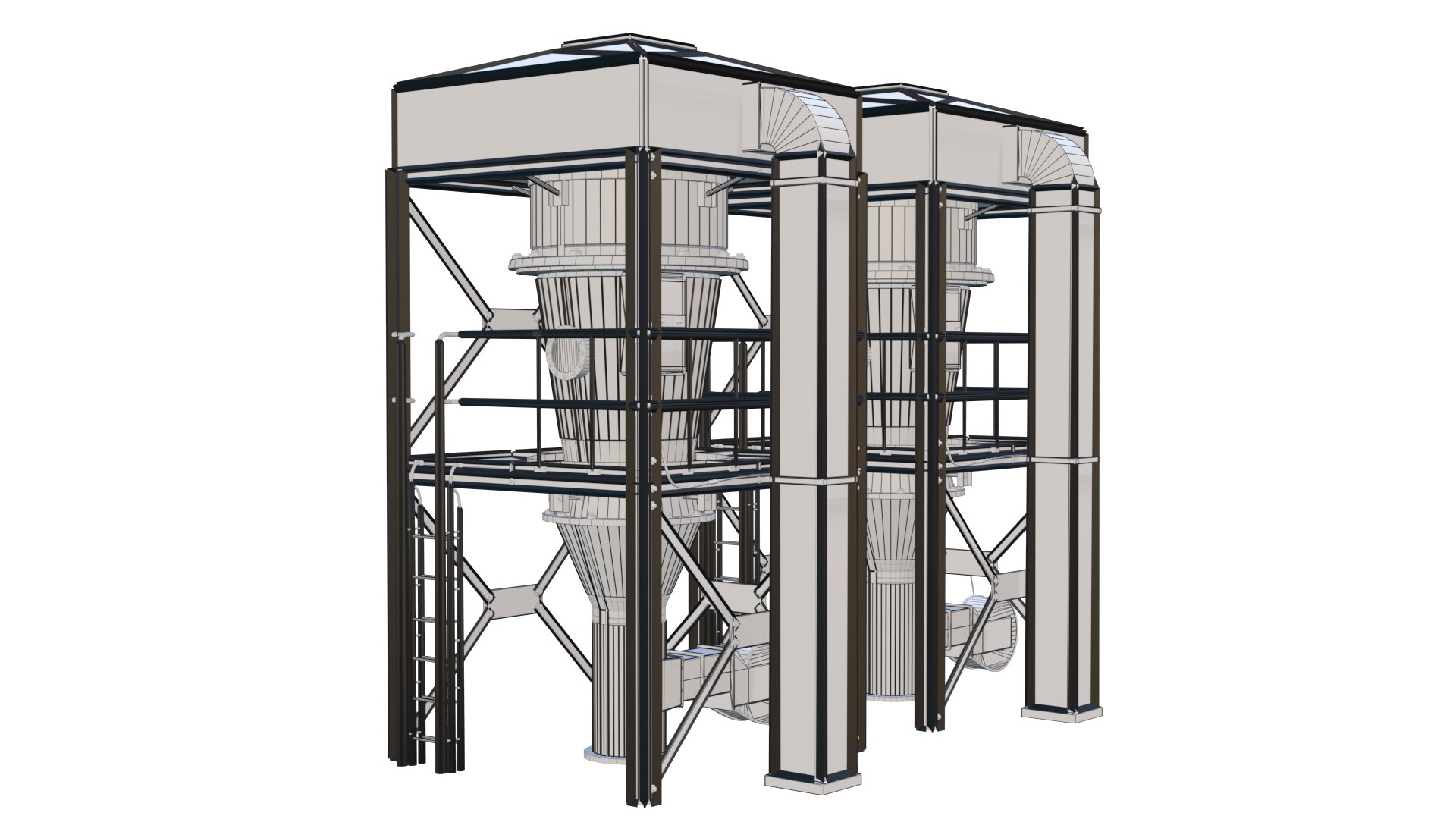 Semi Automatic Compostable Granules Bag Packing Machine Low Poly 3D ...