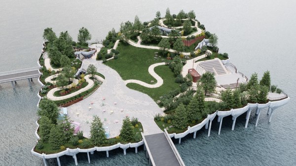 modelo 3d Little Island NYC - TurboSquid 2044461