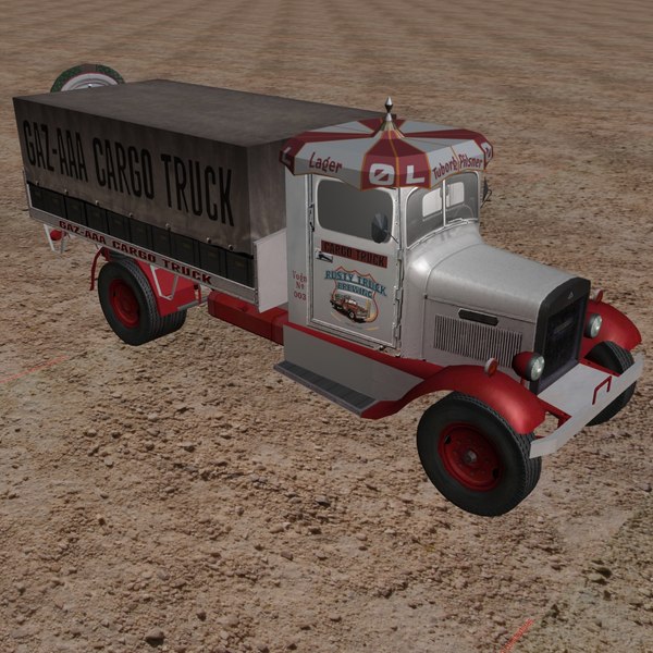 cargo truck old 3d model