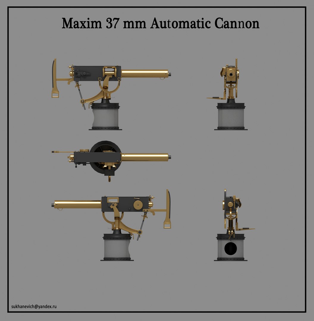 Maxim 37 Mm Automatic 3D Model - TurboSquid 1601846
