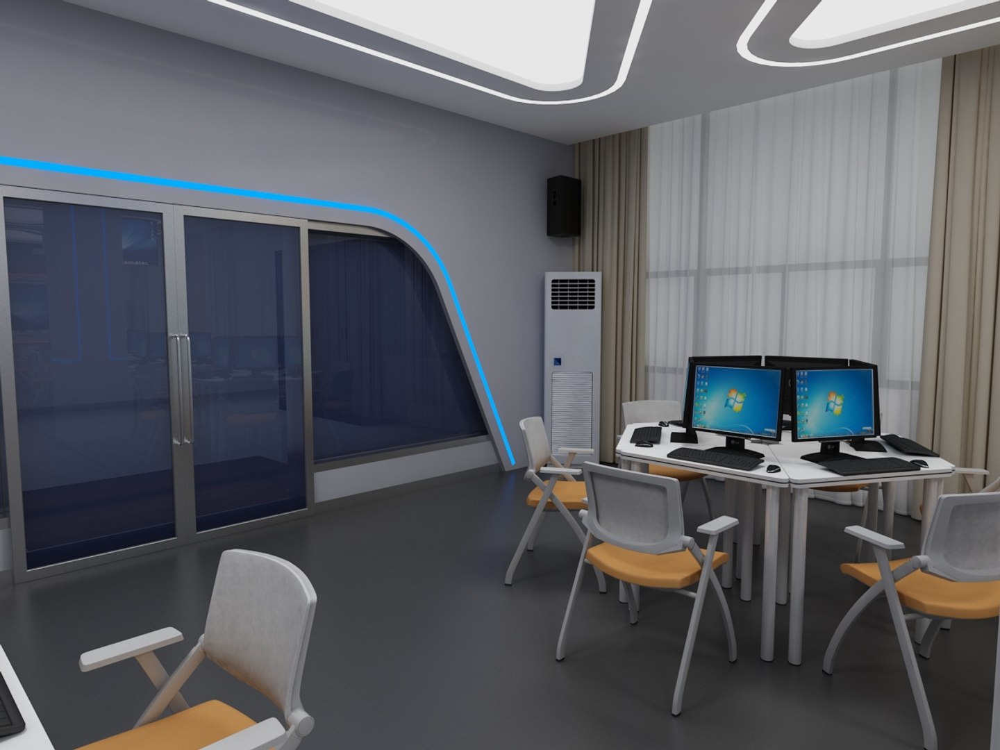Computer Classroom 1 3D model - TurboSquid 2044652