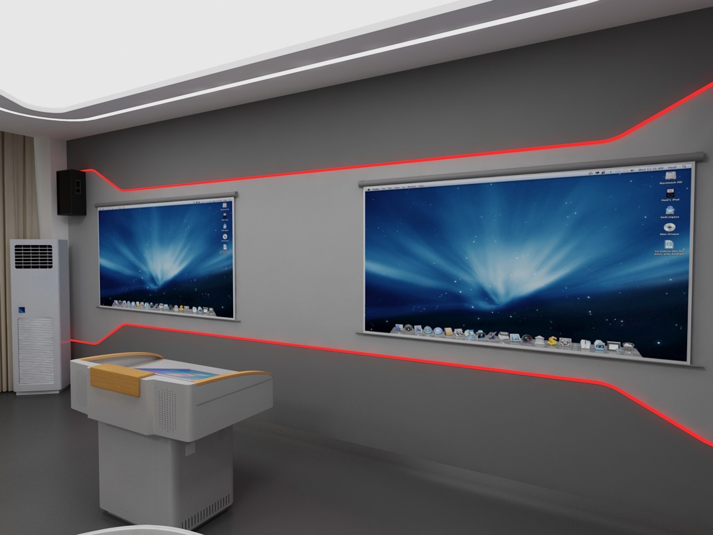 Computer Classroom 1 3D model - TurboSquid 2044652