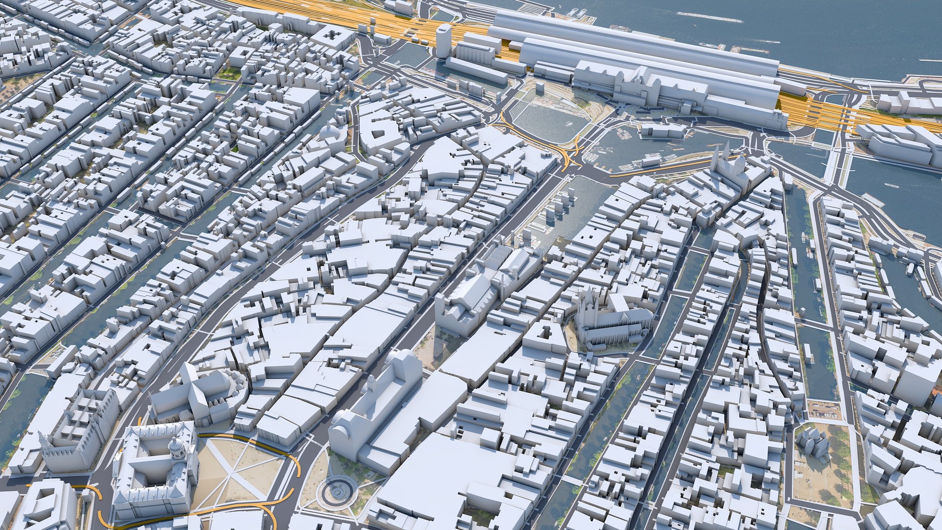 3D Model Amsterdam Downtown Netherlands - TurboSquid 1988143