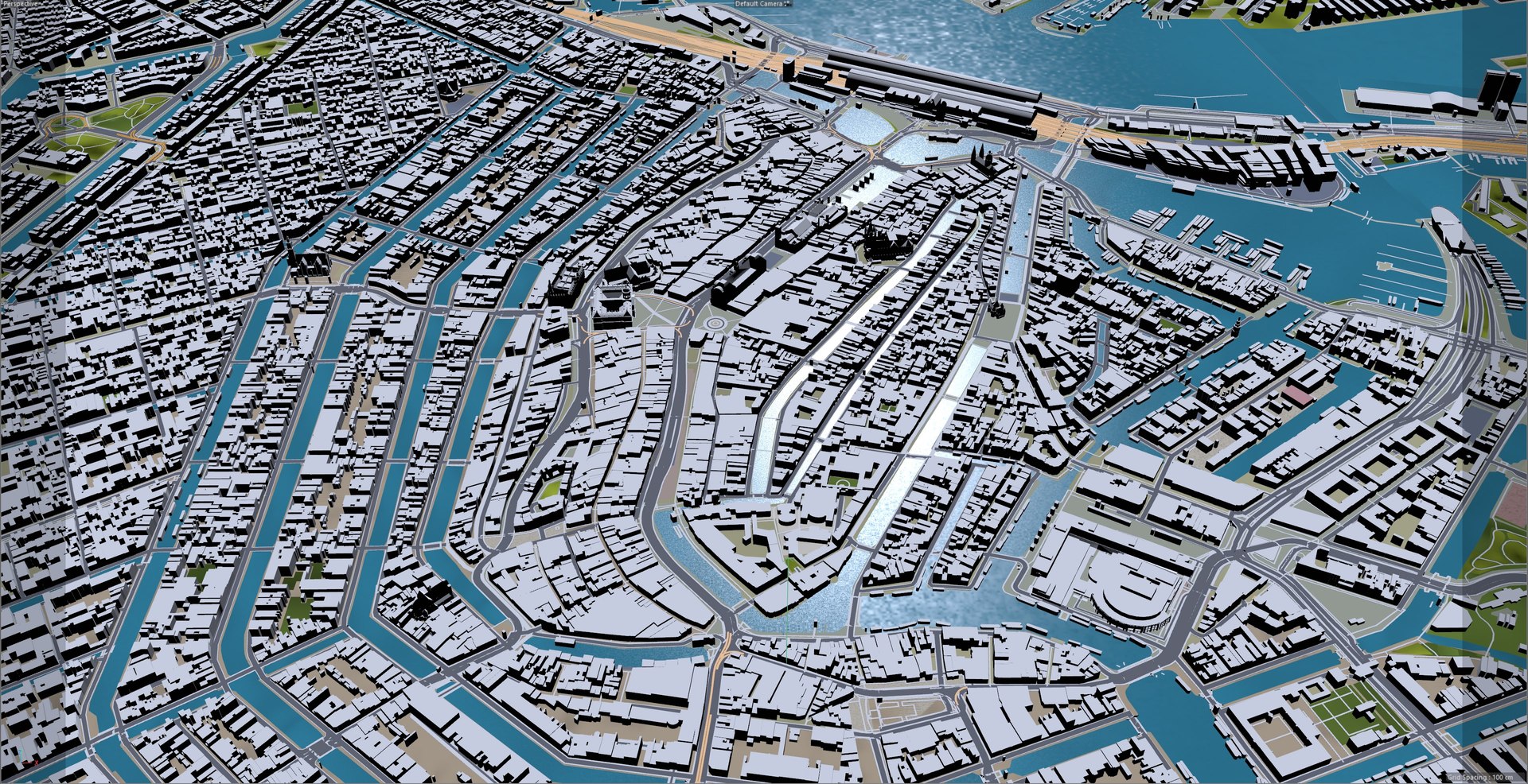 3D Model Amsterdam Downtown Netherlands - TurboSquid 1988143