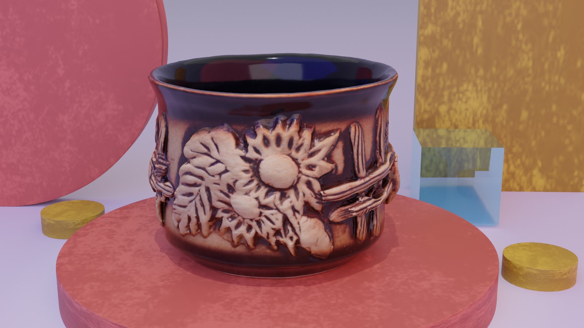 3D Ethnic Clay Cup 03 High-poly 3D Model - TurboSquid 1848810