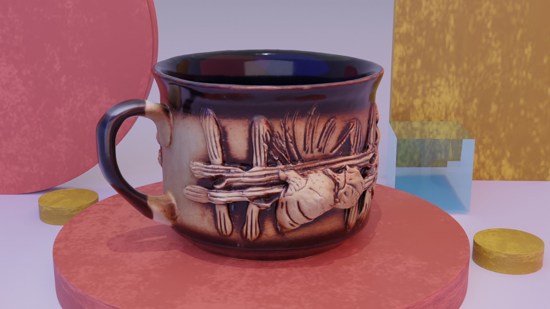 3D Ethnic Clay Cup 03 High-poly 3D Model - TurboSquid 1848810