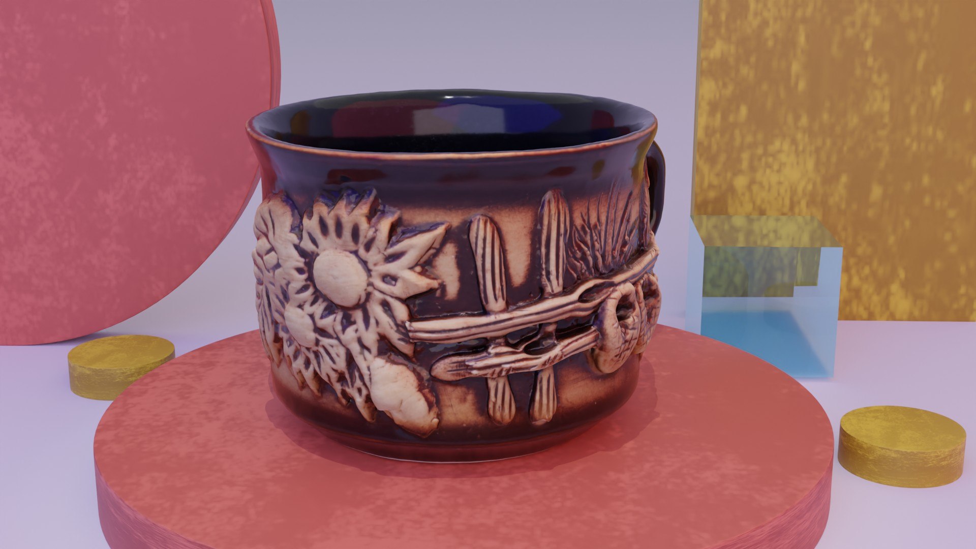 3D Ethnic Clay Cup 03 High-poly 3D Model - TurboSquid 1848810