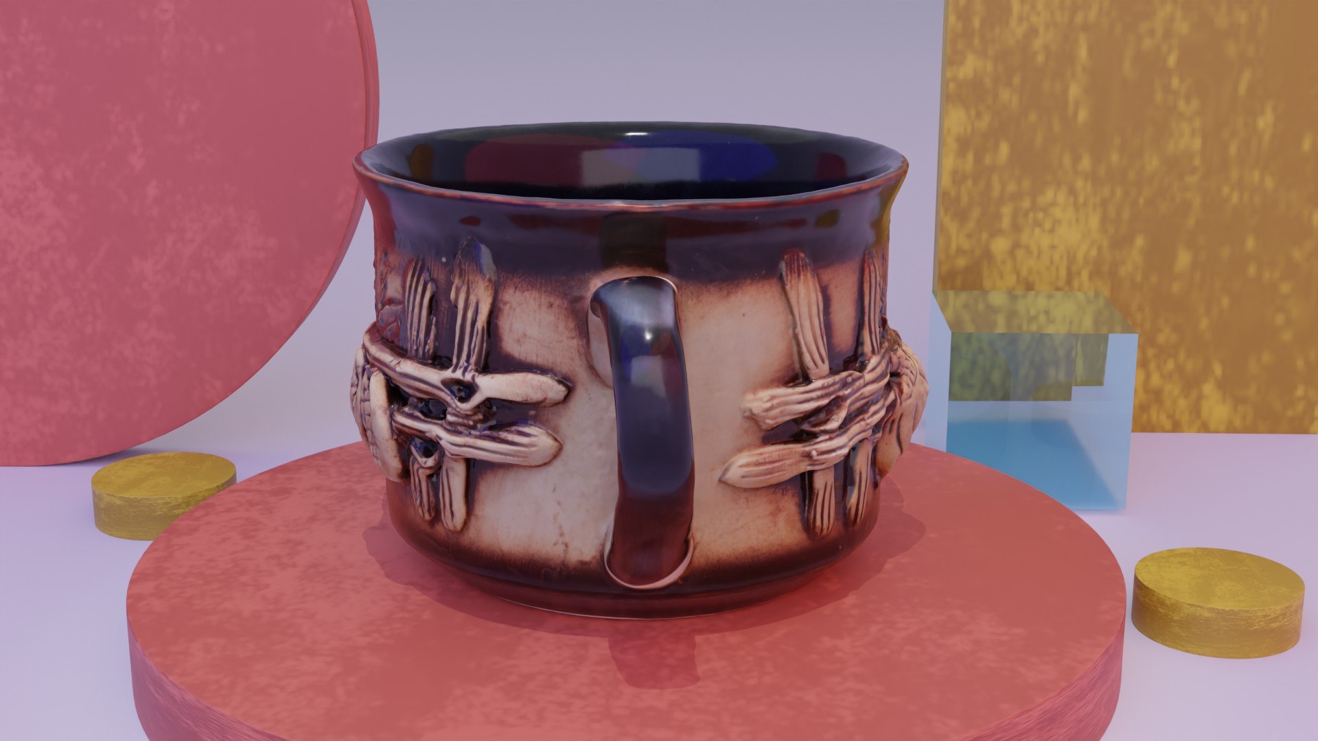 3D Ethnic Clay Cup 03 High-poly 3D Model - TurboSquid 1848810
