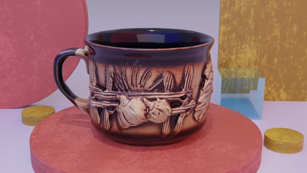 3D Ethnic clay cup 03 high-poly 3D model - TurboSquid 1848810