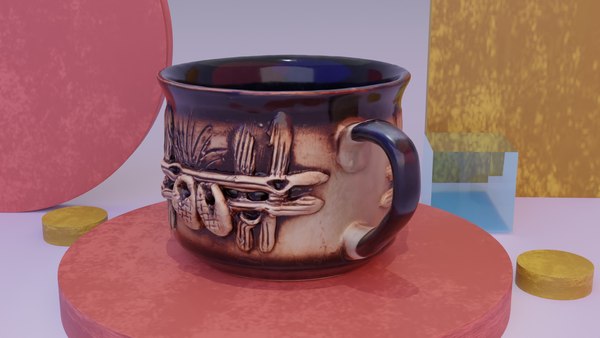 3D Ethnic clay cup 03 high-poly 3D model - TurboSquid 1848810