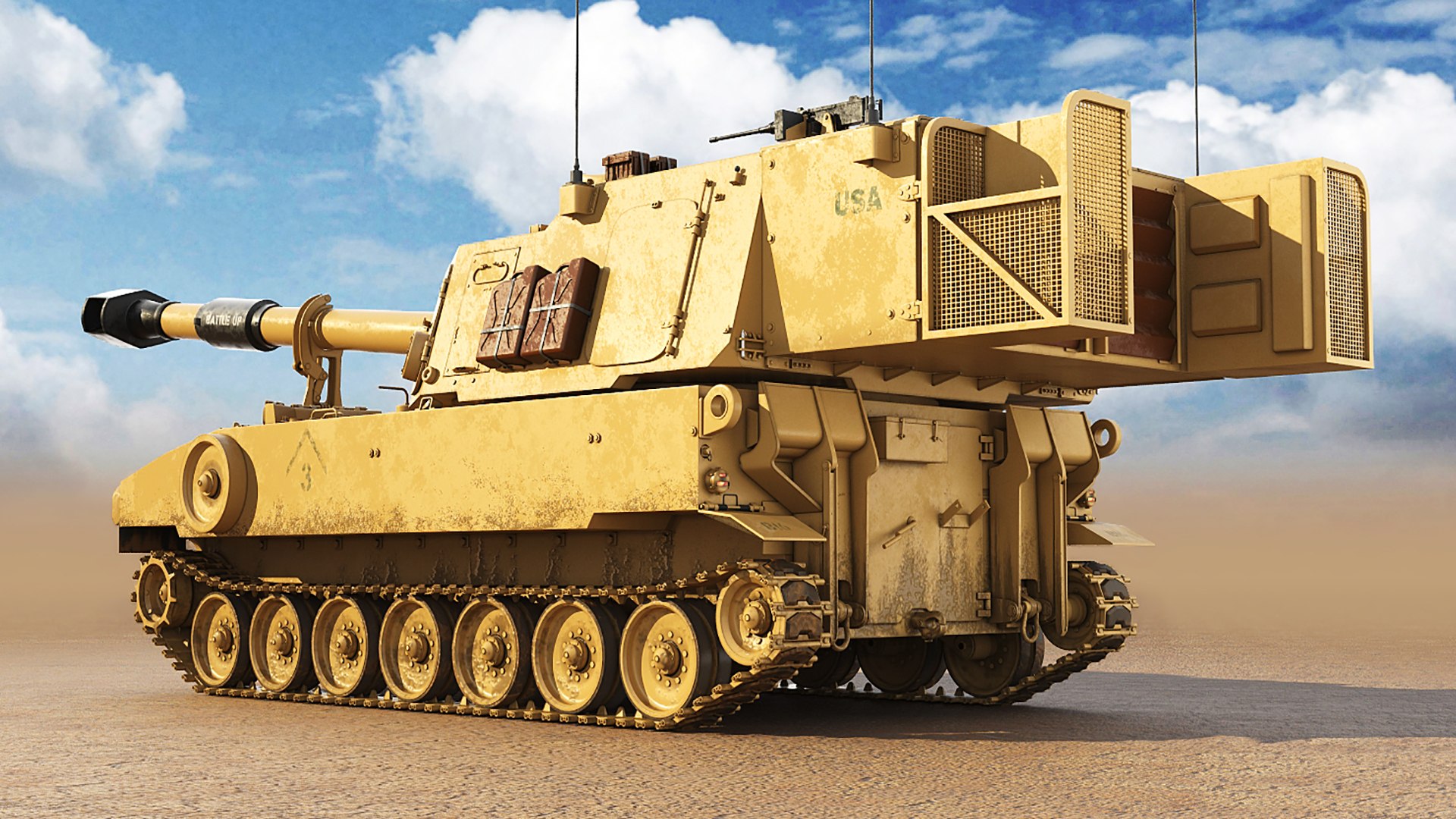 M109a6 Paladin Tank Track 3D Model - TurboSquid 1154723