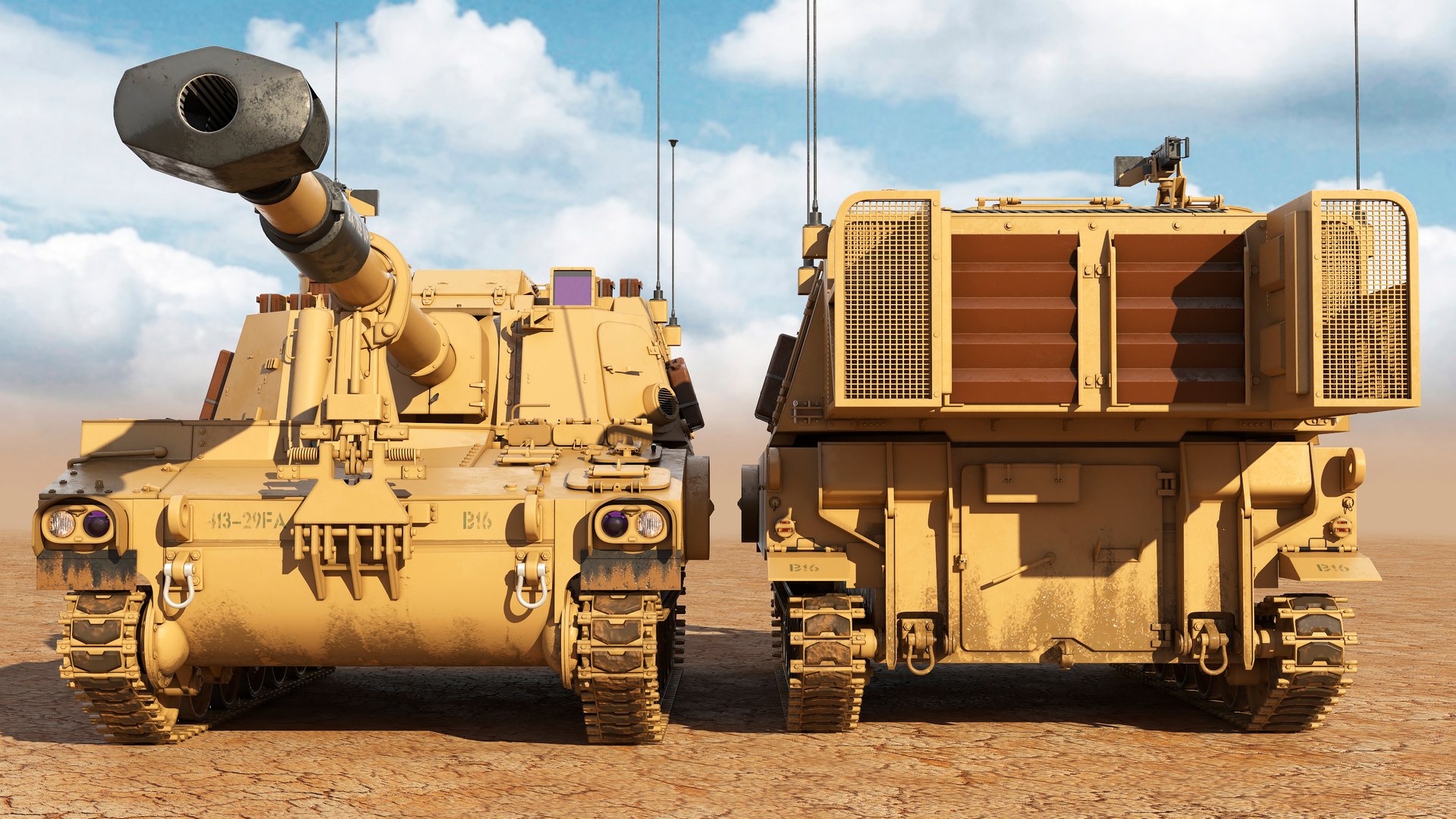 M109a6 Paladin Tank Track 3D Model - TurboSquid 1154723