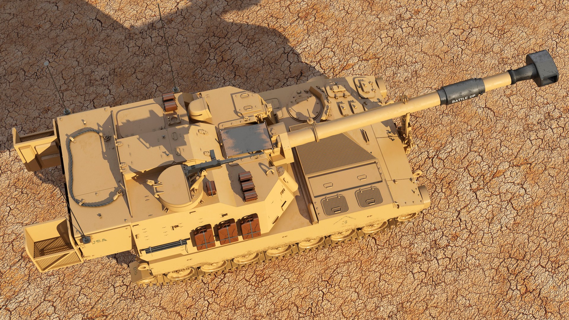 M109a6 Paladin Tank Track 3D Model - TurboSquid 1154723