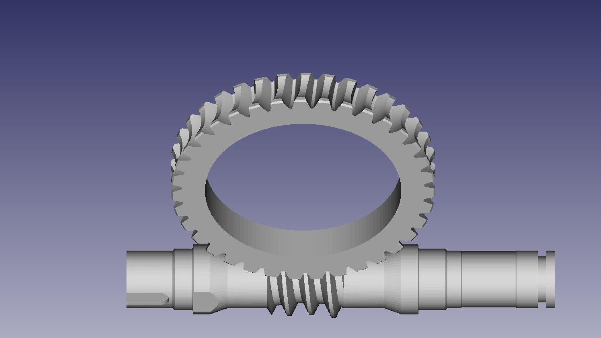 3D Globoid Gear Transmission - TurboSquid 2153178