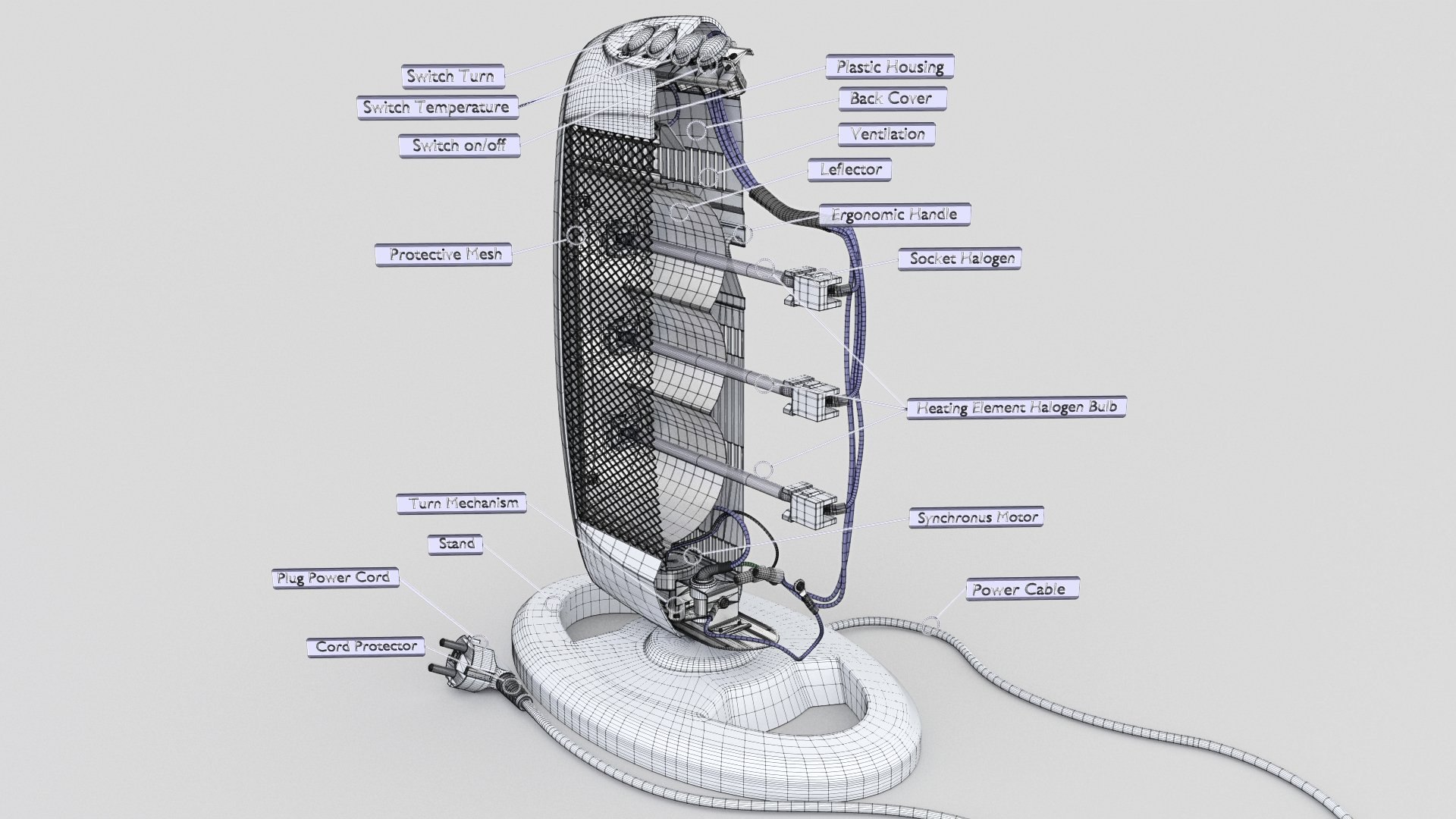 3D Graphic Halogen Model - TurboSquid 1524080