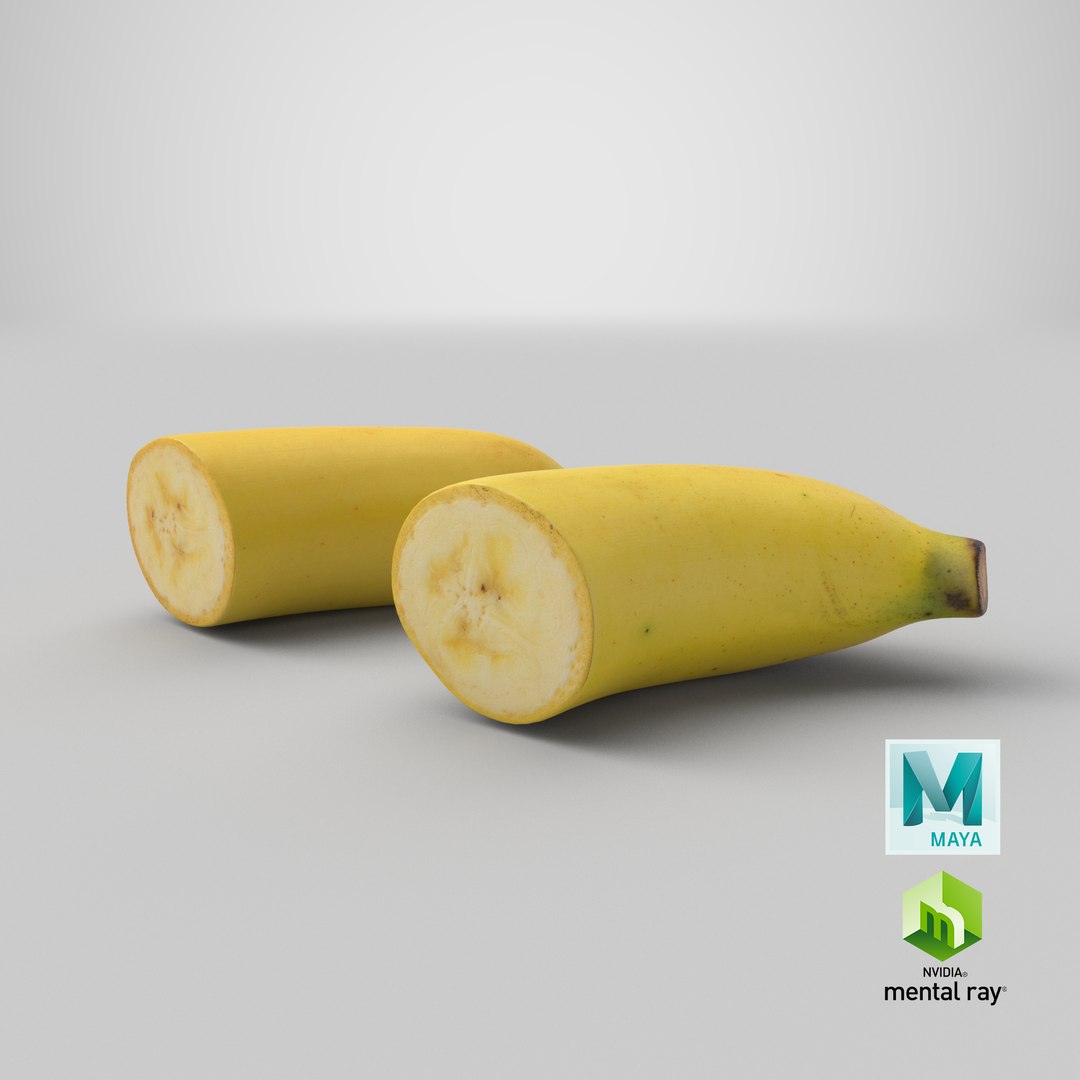 Half Banana Set Model - TurboSquid 1833346