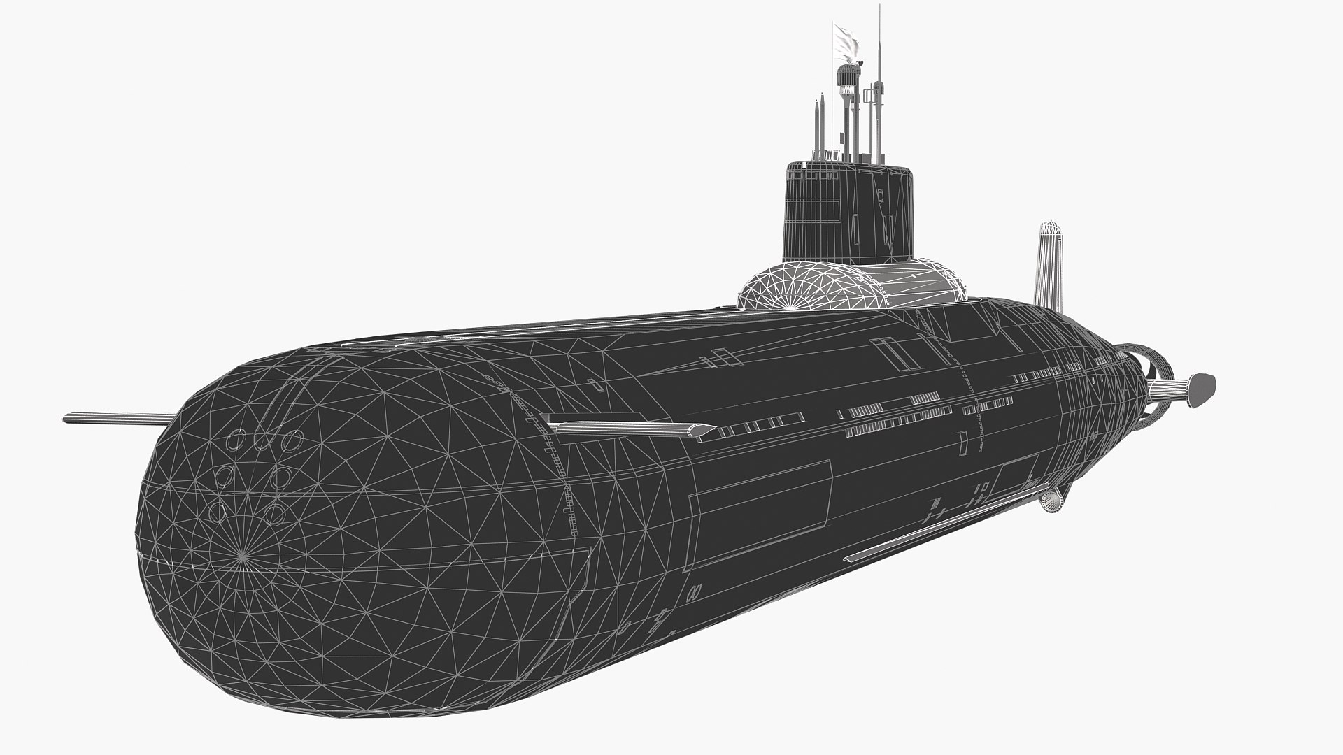 Typhoon Class Submarine Model - TurboSquid 1662465