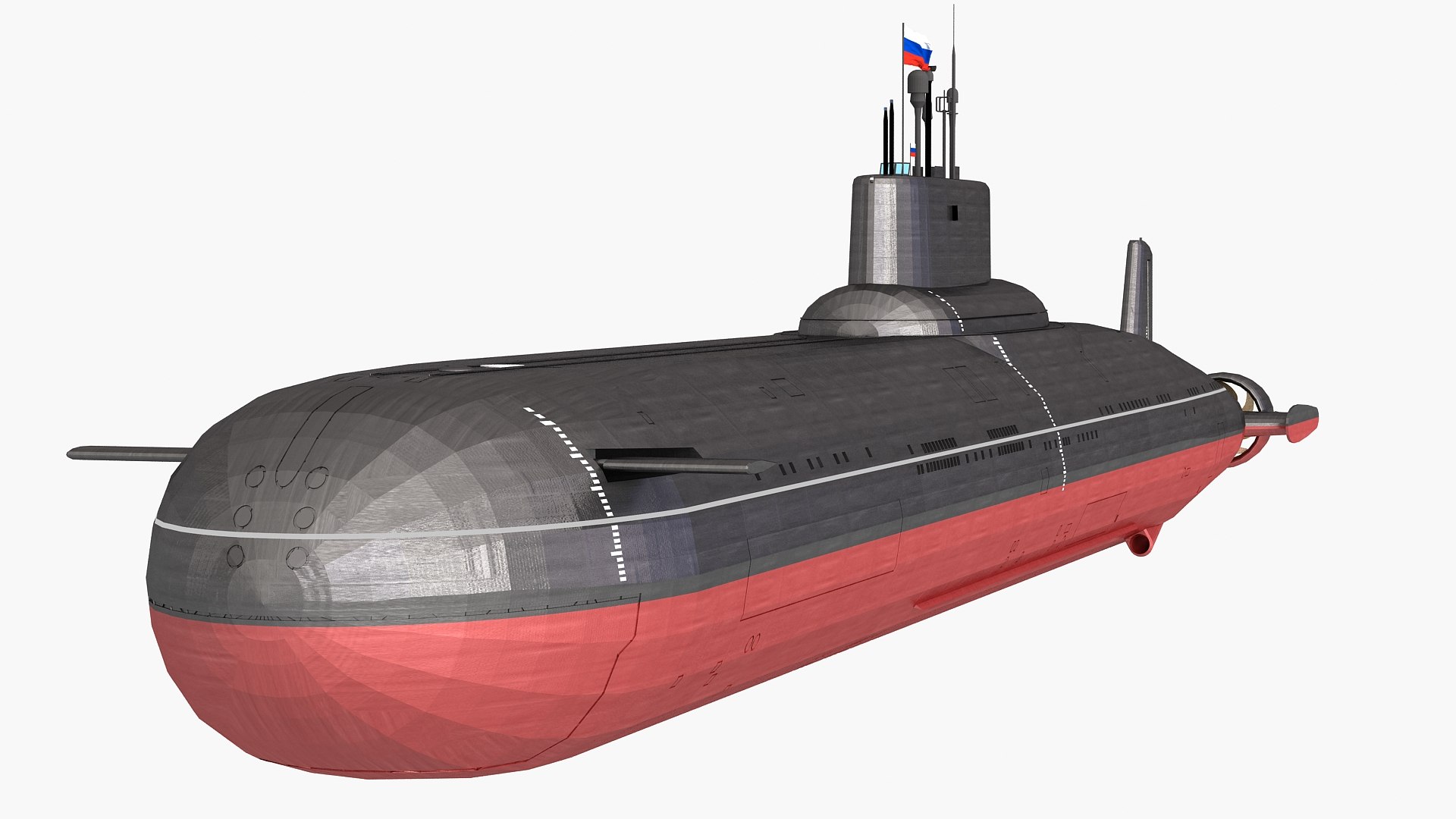 Typhoon Class Submarine Model - TurboSquid 1662465