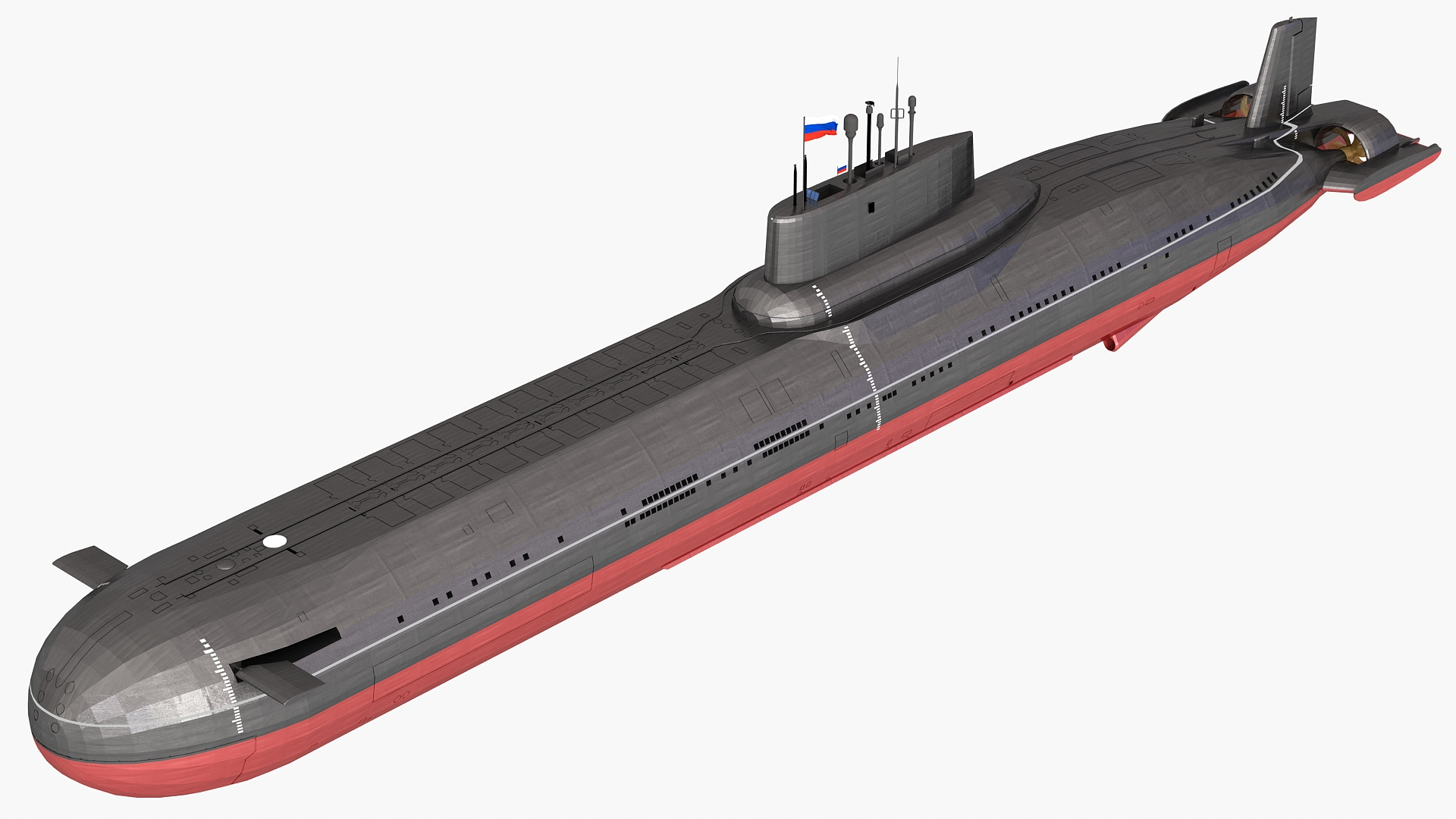Typhoon class submarine model - TurboSquid 1662465