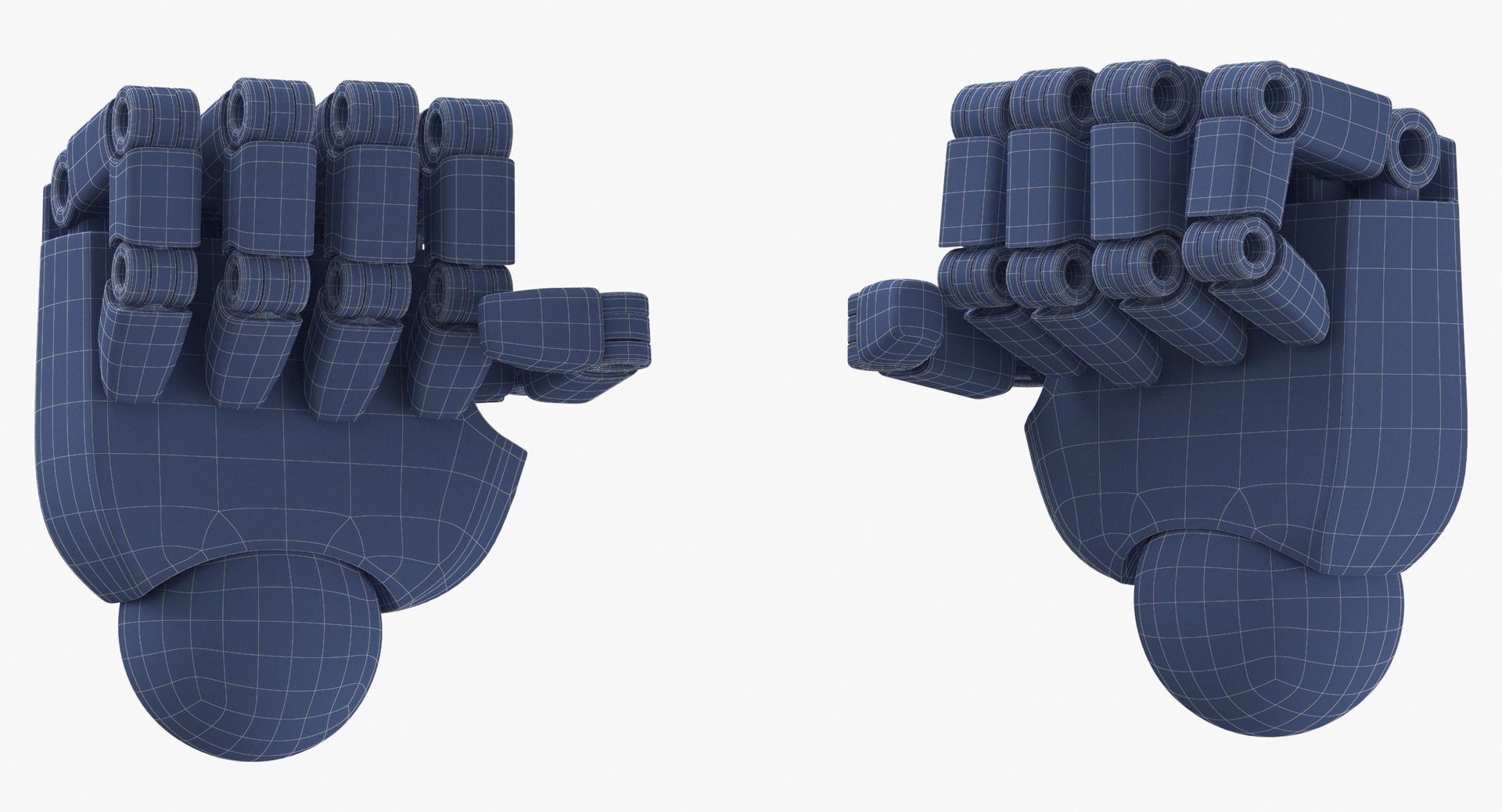 3D robot hands 01 fist model - TurboSquid 1445671