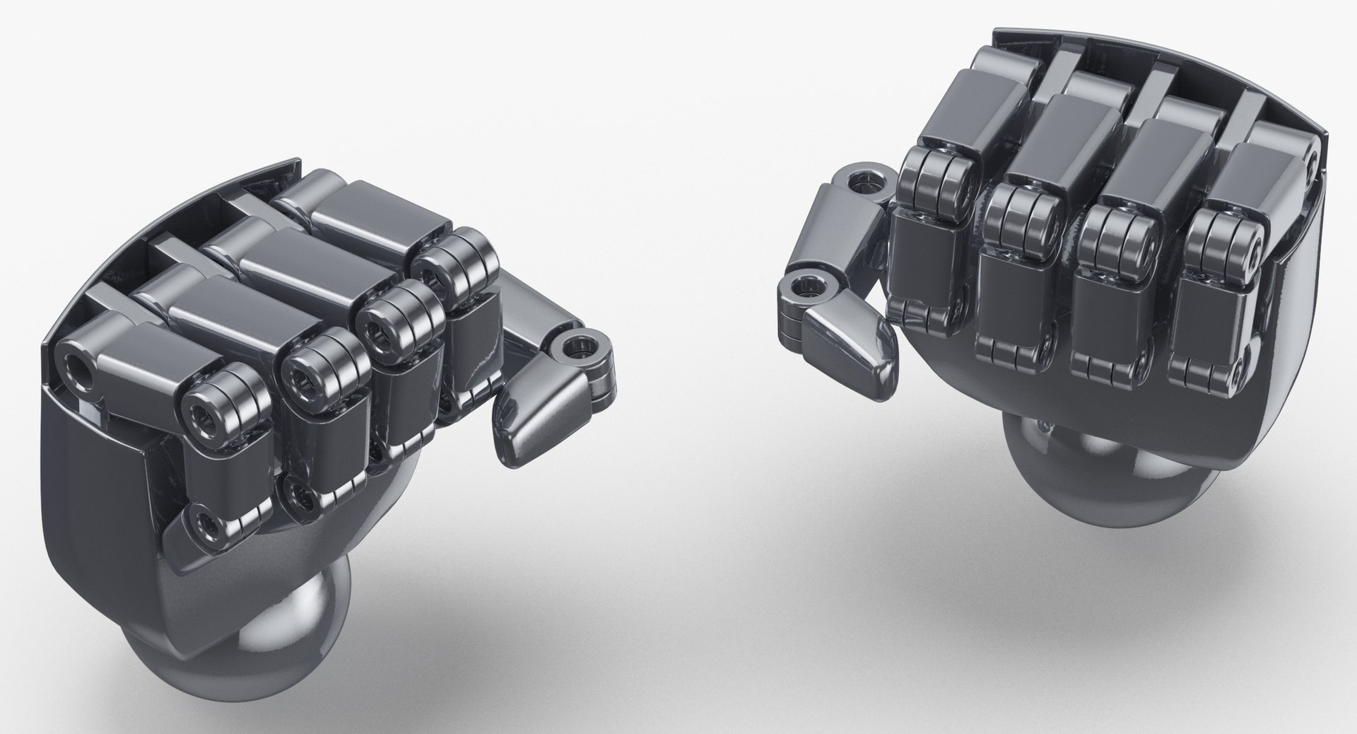 3D Robot Hands 01 Fist Model - TurboSquid 1445671