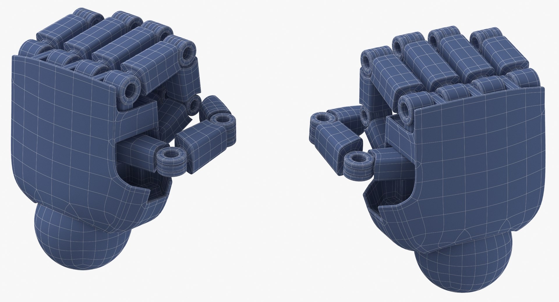 3D robot hands 01 fist model - TurboSquid 1445671