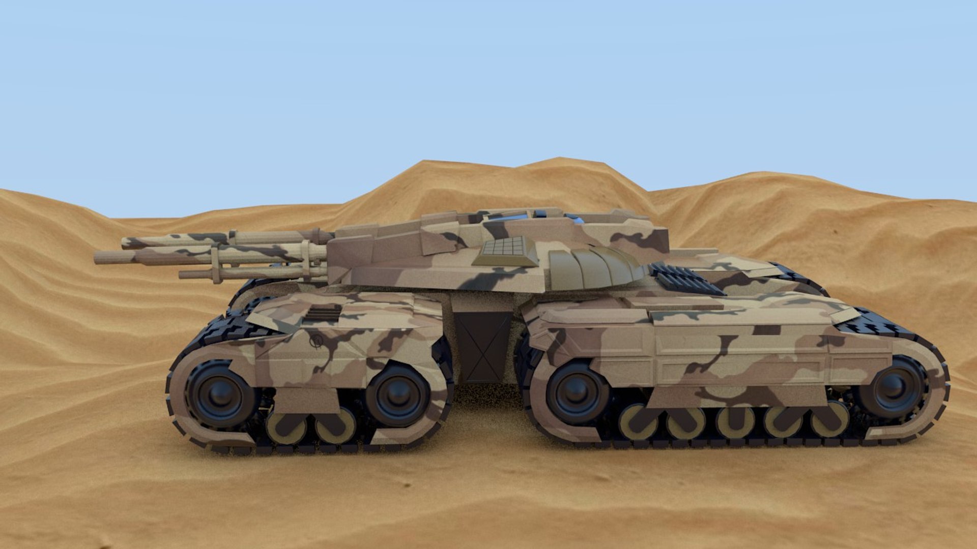 Futuristic Tank 3d Blend