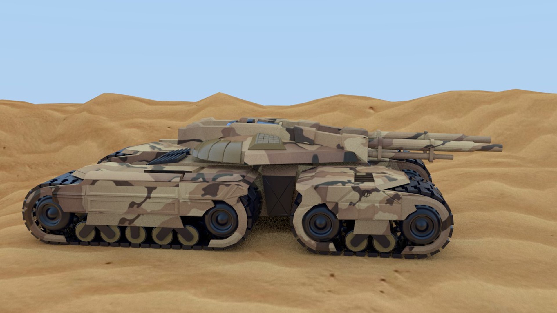 Futuristic Tank 3d Blend