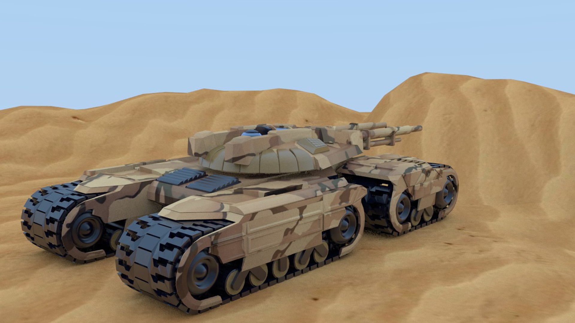 Futuristic Tank 3d Blend